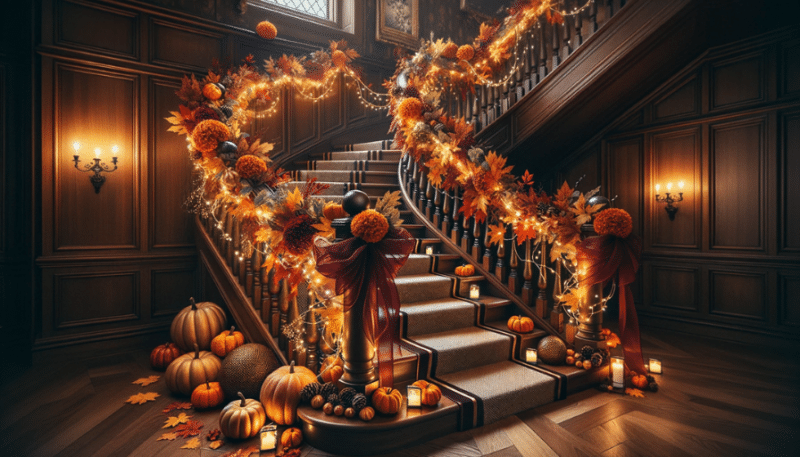How To Make Thanksgiving Staircase Decor | Solvermatic